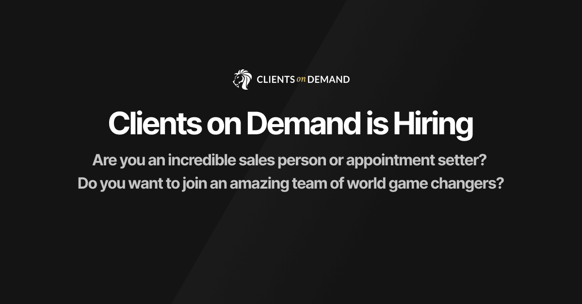 Clients on Demand is Hiring